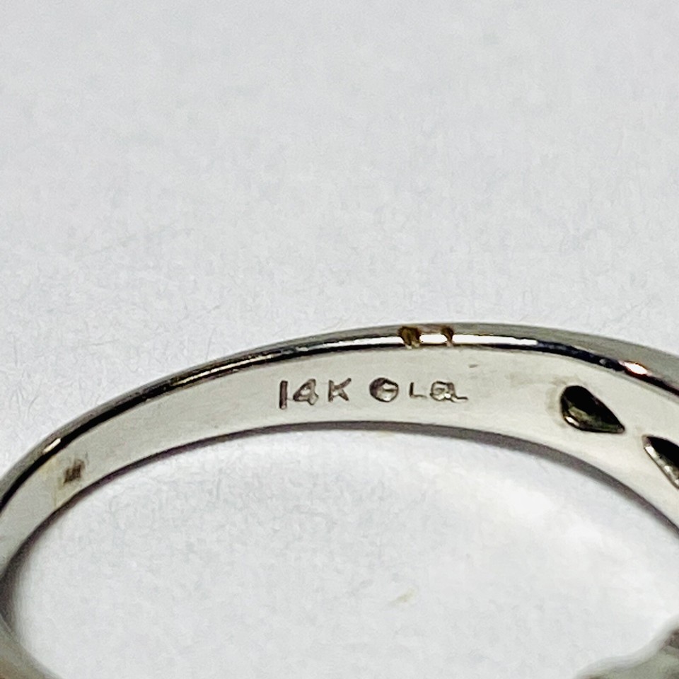 Leer Gem GG Certified 14K White Gold 1.08ctw Invisible Diamond Sz 7.25 ...