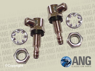 ROVER P6, ROVER SD1 (TO '82) CHROME SINGLE WINDSCREEN WASHER JETS x 2 ...