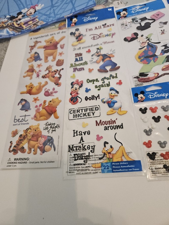 Scrapbooking Dimensional Stickers LOT 14 DISNEY Goofy Princess ...
