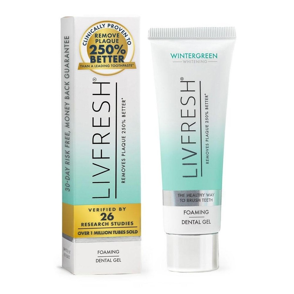 2X Livfresh Toothpaste Gel, Clinically Proven To Remove Plaque 250% ...