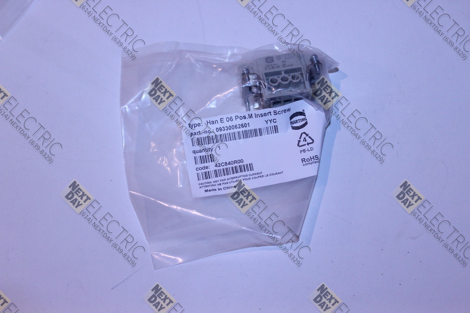 HARTING 09330062601 Heavy Duty Power Connector 6p Male #158391 for sale ...