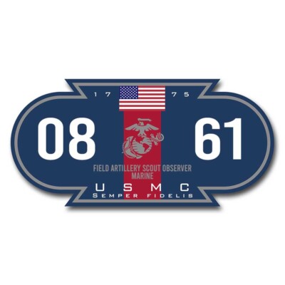 USMC 0861 MOS Decal - Semper Fidelis Decal - Marine Corps Blood Stripe ...