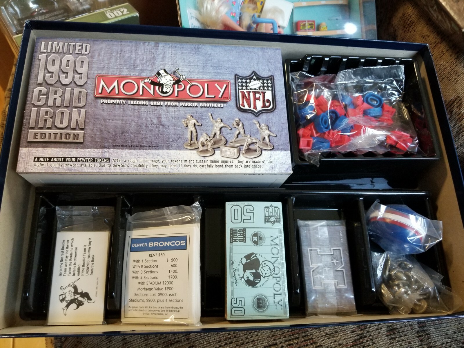 MONOPOLY NFL LIMITED 1999 GRID IRON EDITION BOARD GAME , PARTS SEALED ...