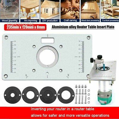 Aluminum Alloy Router Table Insert Plate Woodworking Trimming Machine ...
