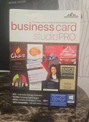 Summitsoft Business Card Studio Pro Download | eBay