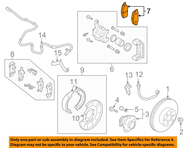 Genuine OEM Rear Disc Brake Pad Set for Nissan D40604CA0C for sale ...