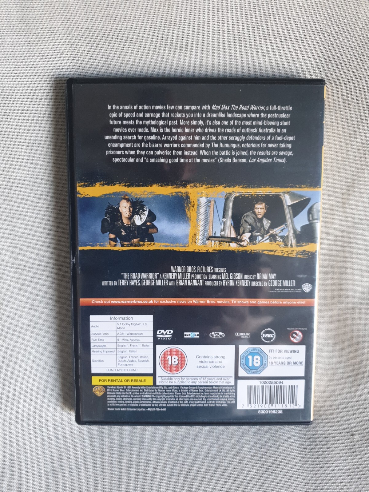 Mad Max 2 DVD (1981) Mel Gibson, Miller (DIR) cert 18 | eBay