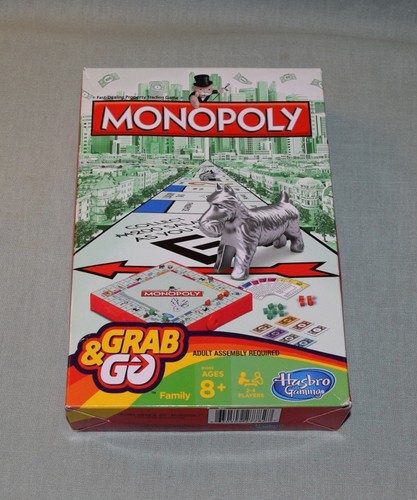Monopoly Grab & Go Game (Travel Edition) Hasbro 2014 (sealed parts ...