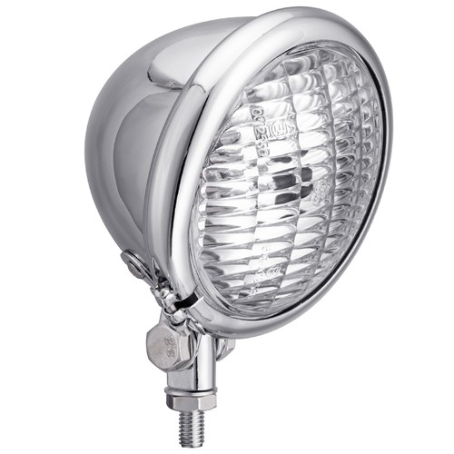 Chrome Motorcycle Headlight Lamp Universal For Harley Chopper Bobber ...