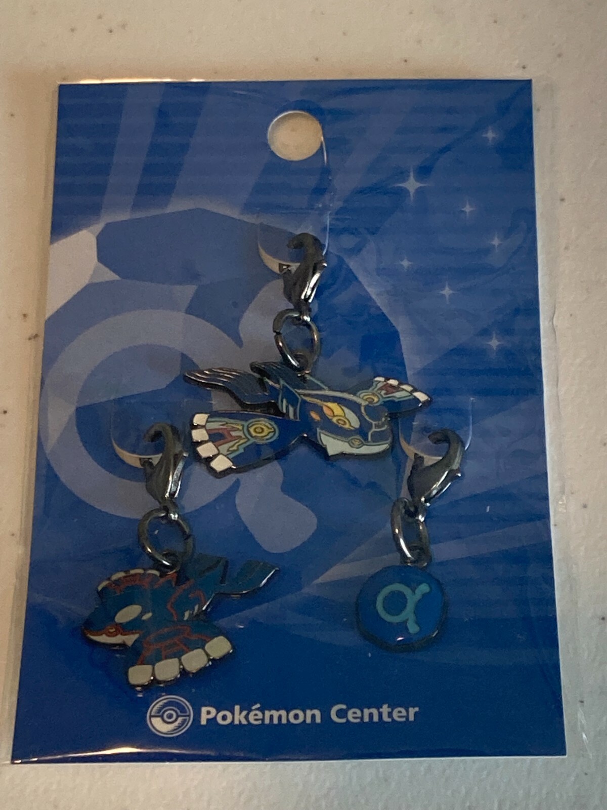 Pokemon Center Primal Kyogre Blue Orb Metal Keychain Charm Sealed New ...