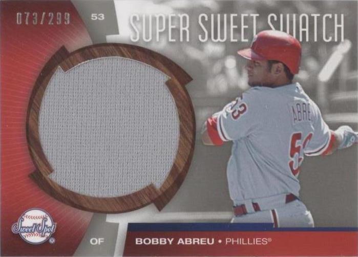 2006 Upper Deck Sweet Spot - Super Sweet Swatch Bobby Abreu #SW-BA /299 ...