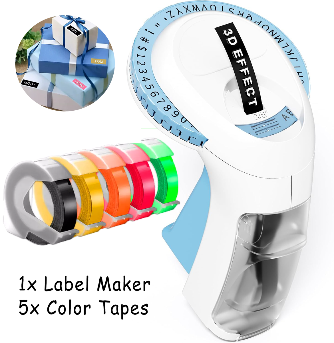 Oozmas Label Tape Oozmas Label Tape Replacement For Dymo D1 Tape 6mm X