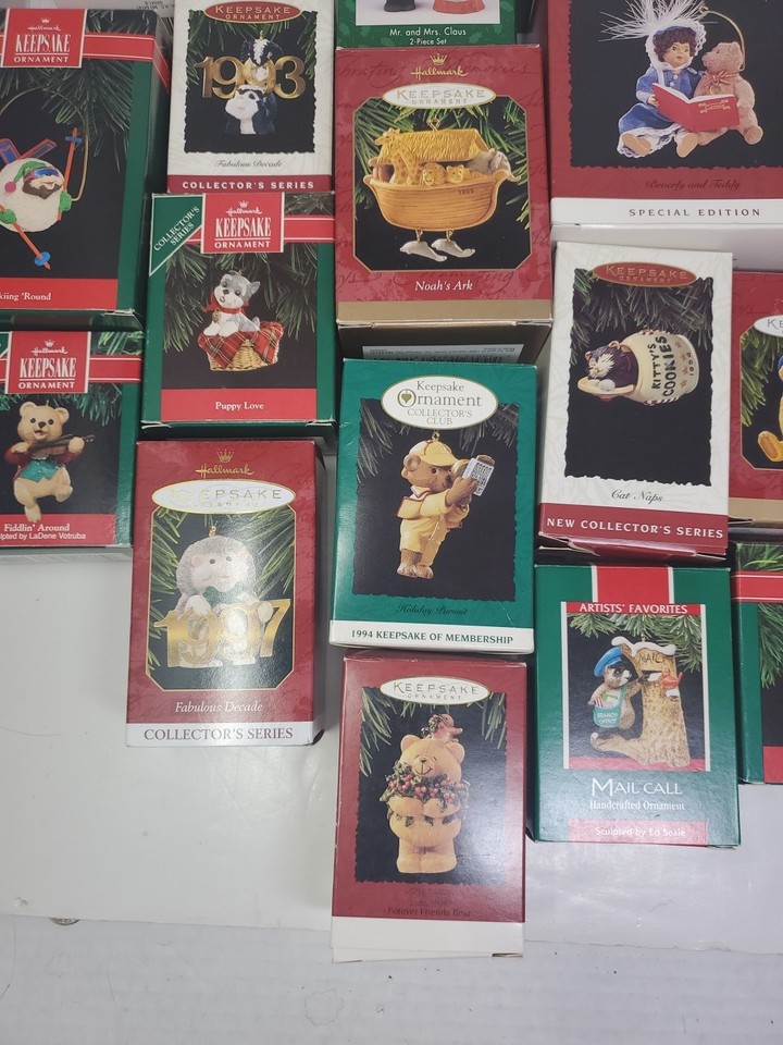 Lot Of 24 Hallmark Keepsake Ornaments Cute Animals Themed | eBay