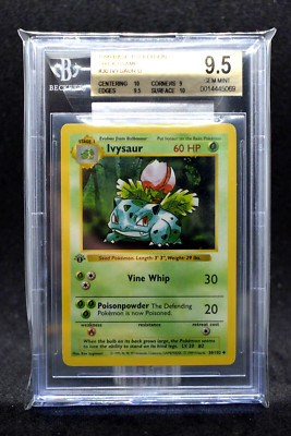 1999 Pokémon Base Set 1st Edition Shadowless Ivysaur 30/102 BGS 9.5 Gem ...