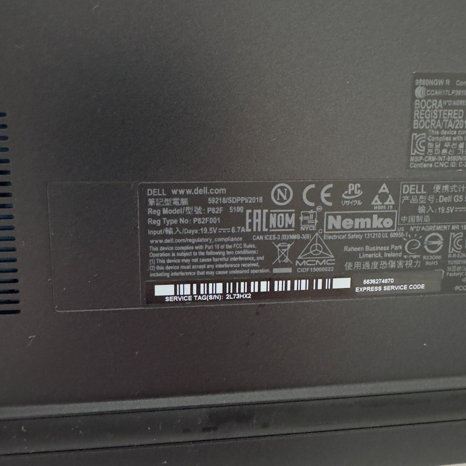 Dell G5 5590 15.6" FHD Laptop/Intel i5-9300H/20GB Ram/1TB SSD/GTX 1650 ...