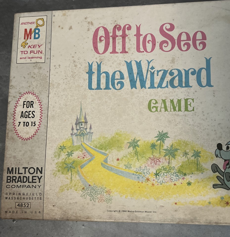 Off To See The Wizard Board Game Milton Bradley Vintage 1968 No. 4852 ...
