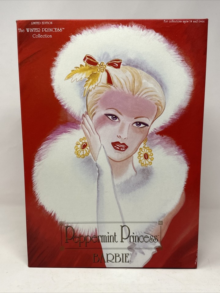 PEPPERMINT PRINCESS Barbie Doll Limited Edition Winter Princes VTG 1994 ...