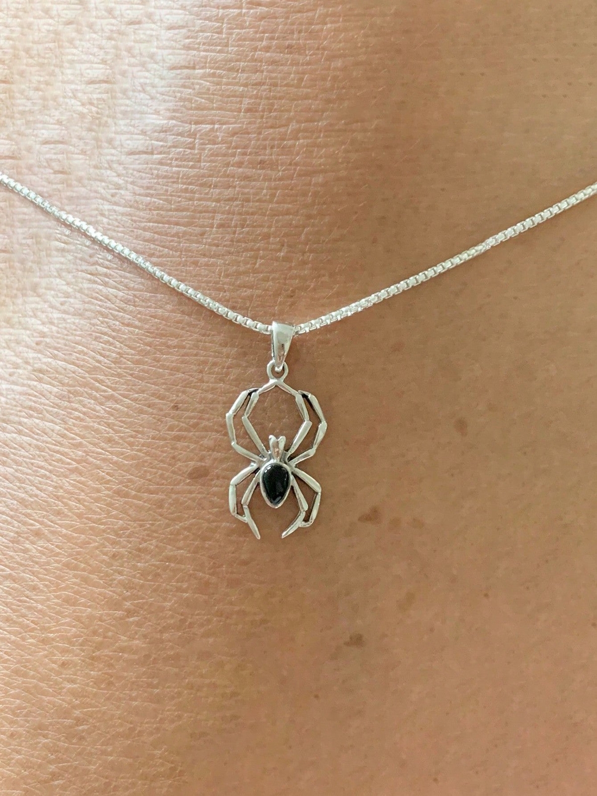 1pc Spider Charm Cubic Zirconia Necklace Pendant For Women Halloween ...