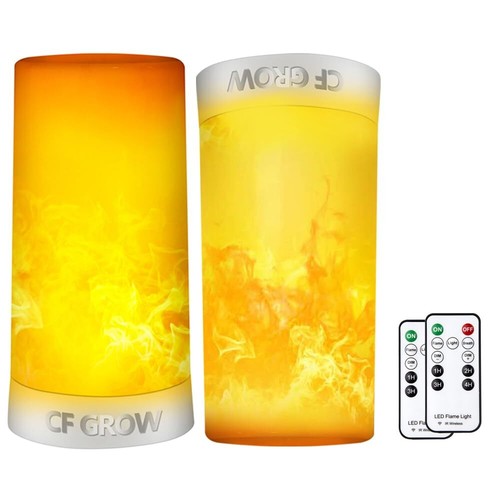 LED Flame Effect Light, Fireplace Light with Remote & Timer, USB ...