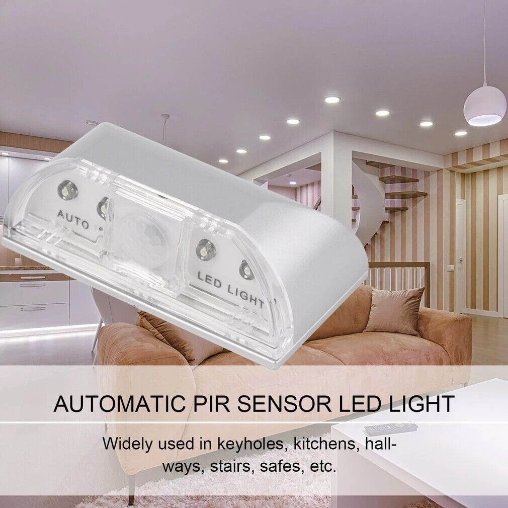 LED Sensor Light Auto PIR Infrared Wireless Keyhole Motion Detection ...