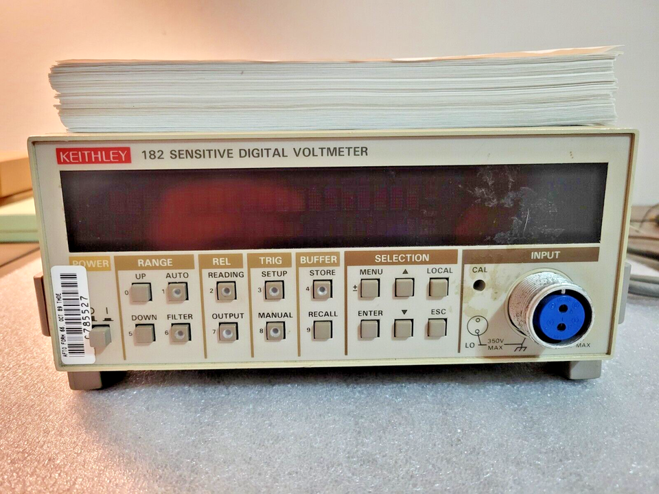 Keithley 182 Sensitive Digital Voltmeter w Instruct Manual and Input ...