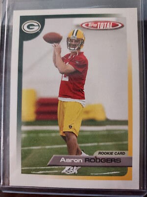 2005 Topps Total Aaron Rodgers Card #483 Green Bay Packers Rookie Card ...