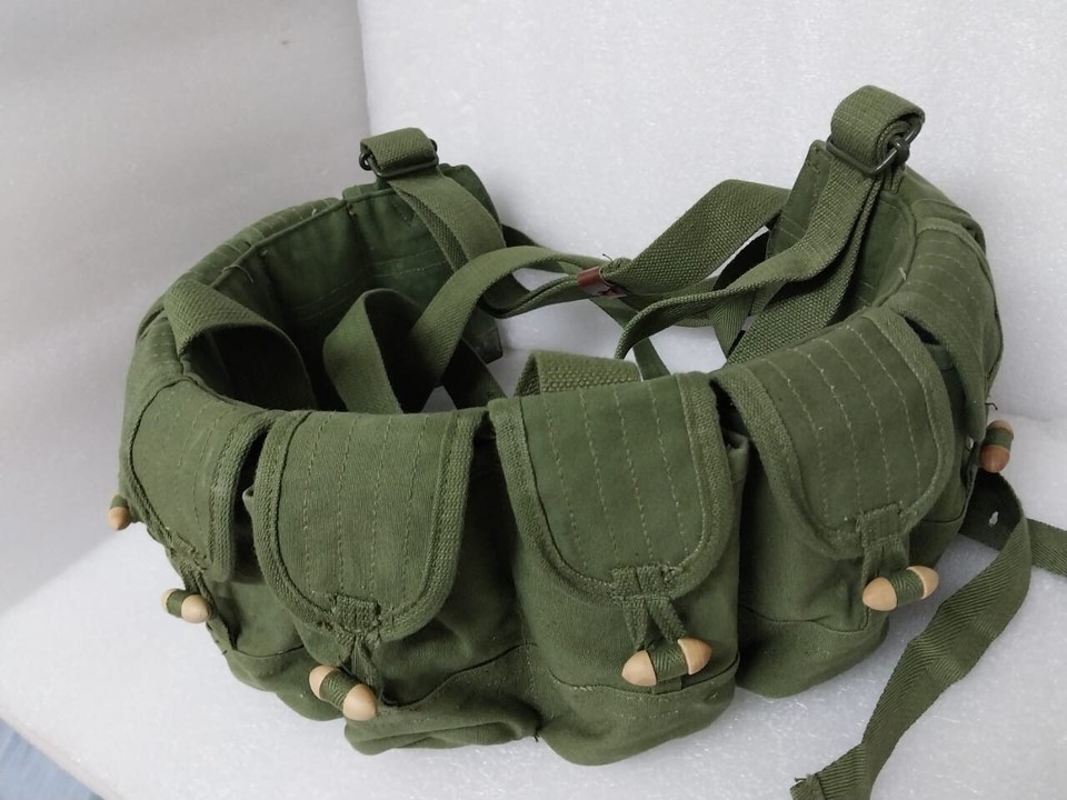 Vintage rare Original China Vietnam War Chest Rig Field Gear Bandoliers ...