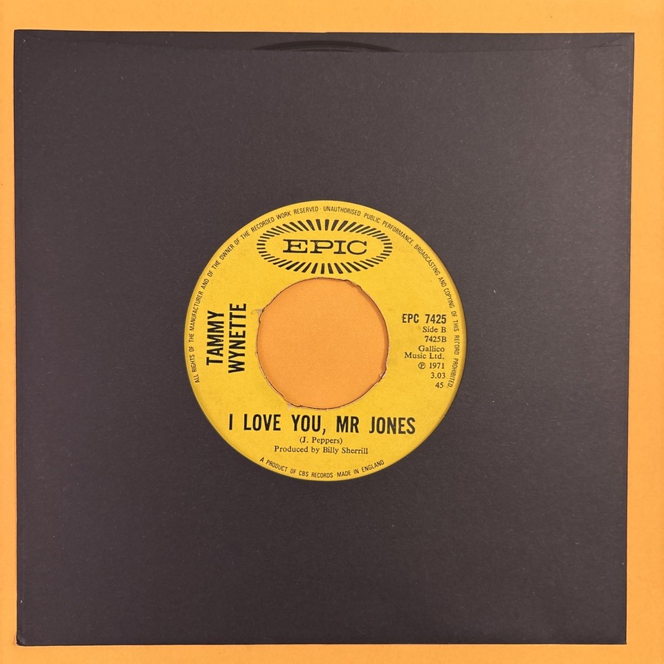 Tammy Wynette – Good Lovin' (Makes It Right) 7" Single 1971 UK Epic EPC ...