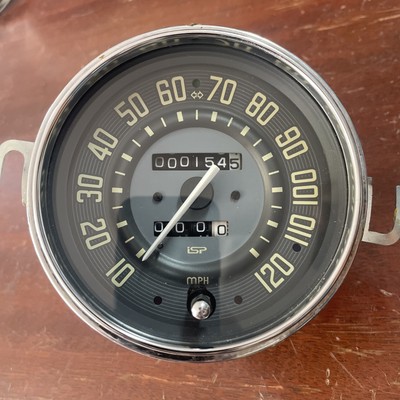 VW BUG BUS GHIA ISP 120 MPH SPEEDOMETER w/TRIP ODOMETER GREY FACE | eBay