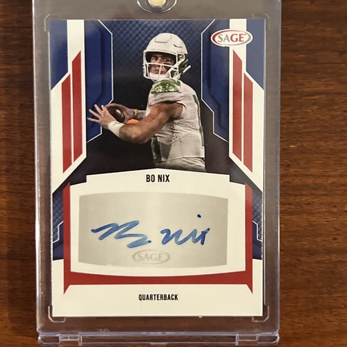 Bo Nix Sage 2024 Rookie Auto Denver Broncos A-BN | eBay