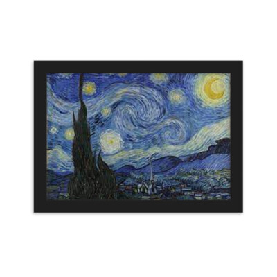 starry night poster printout framed | eBay
