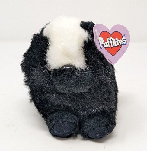 Swibco Collection Puffkins Odie the Skunk Plush Toy 4" Tall Stuffed ...