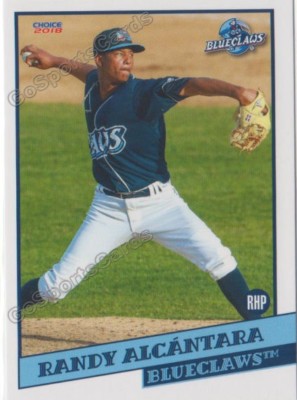 2018 Lakewood BlueClaws Randy Alcantara RC Rookie Philadelphia Phillies ...