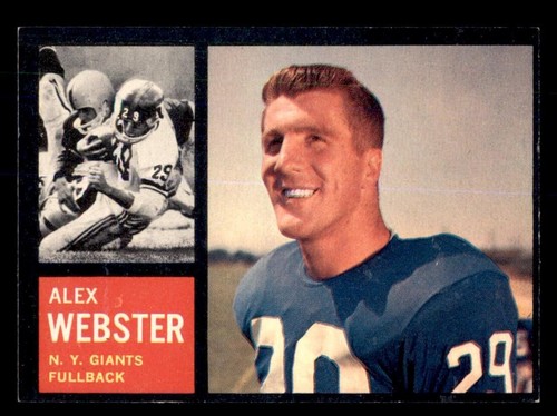 1962 Topps Football #105 Alex Webster EX/MT *e1 | eBay