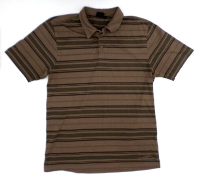 Rusty Men's Golf Polo Shirt L Dark Mustard Yellow Brown / Olive w ...