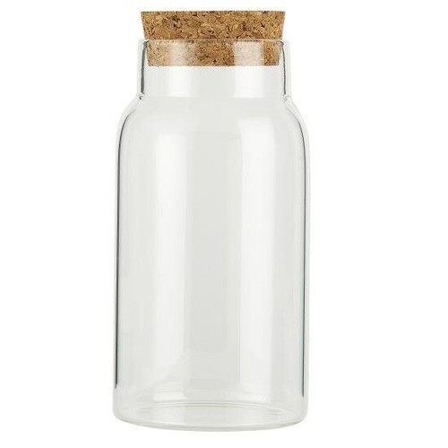 Glass Jar Container Decorative Storage/ with Cork Lid 270 ml by Ib ...