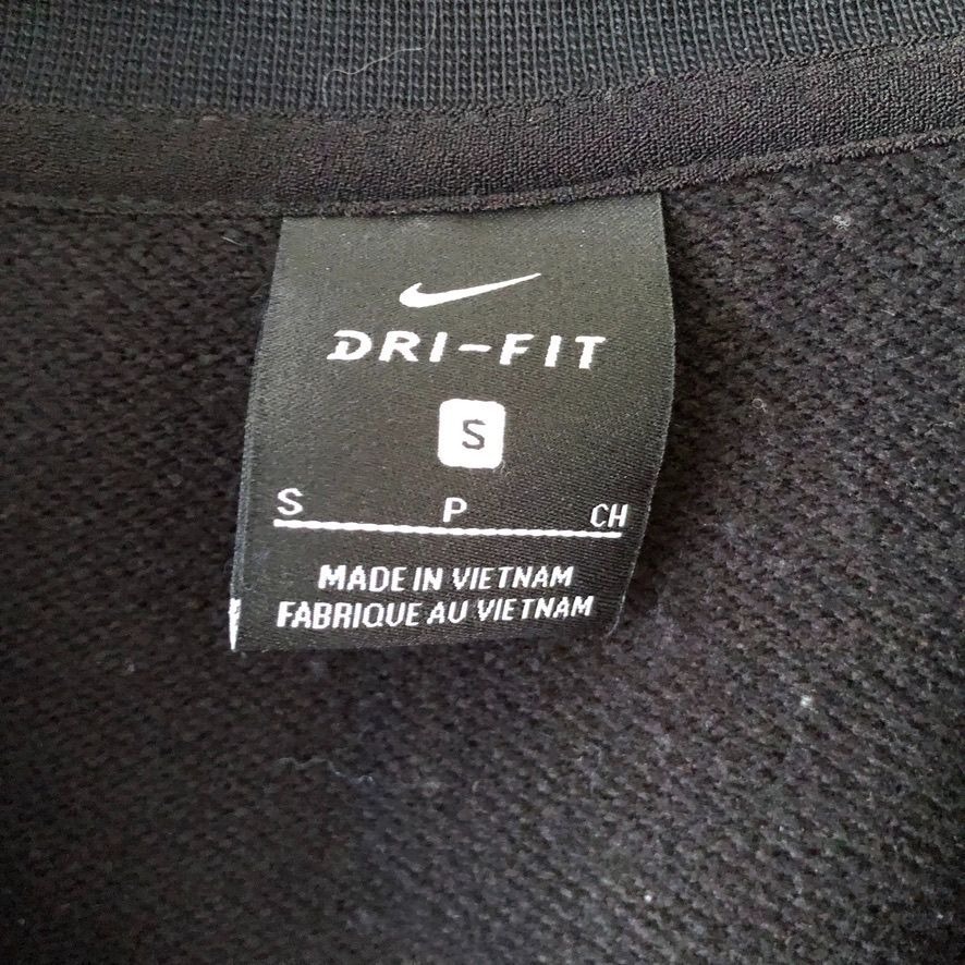 Nike Mens Small Black Quarter Zip Pullover Sweater Dri-Fit V-Neck ...