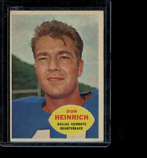 1960 Topps #32 Don Heinrich Dallas Cowboys | eBay