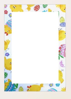 20 Sheets 5 Envelopes A5 Letter Set UNLINED: easter yellow chicks eggs ...