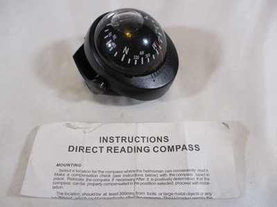 Marine Direct Reading Compass- Fully Adjustable Mounting Bracket ...