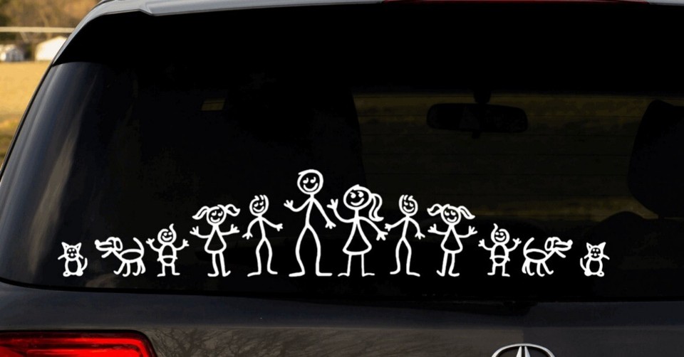Sticker Family #2 - Vector Family - Car Decal - Rear Window - Oracal ...