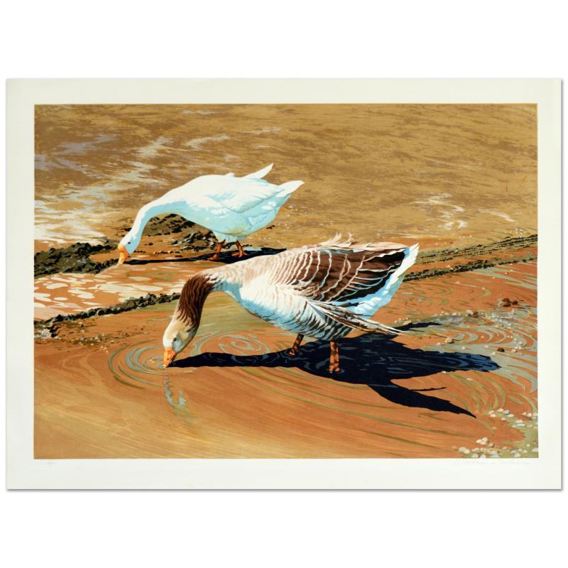 William Nelson - "Geese" Limited Edition Serigraph, Hand Signed by the ...