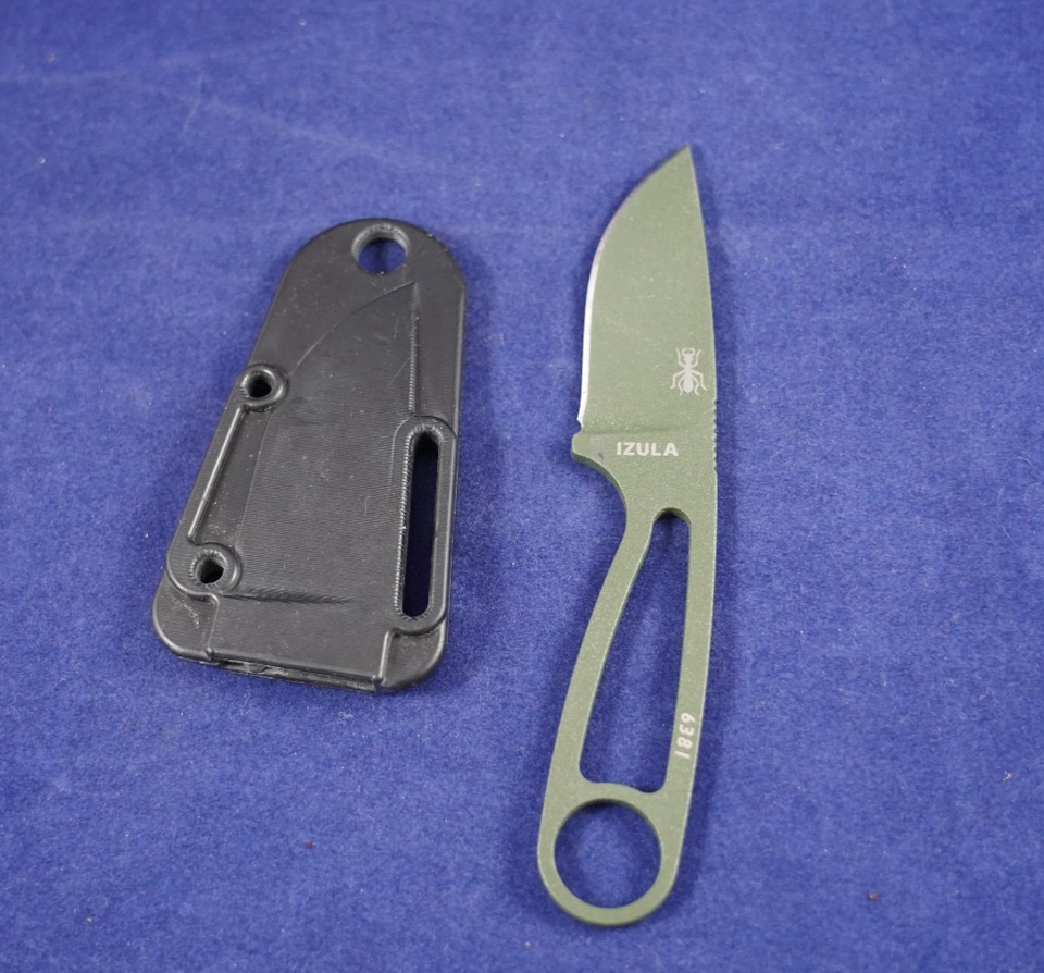 ESEE Knife Rowen Izula OD Green. In Color with Sheath Great Condition ...