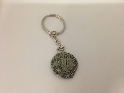 Henry VIII Coin H8CP made of fine English Pewter on a split ring ...