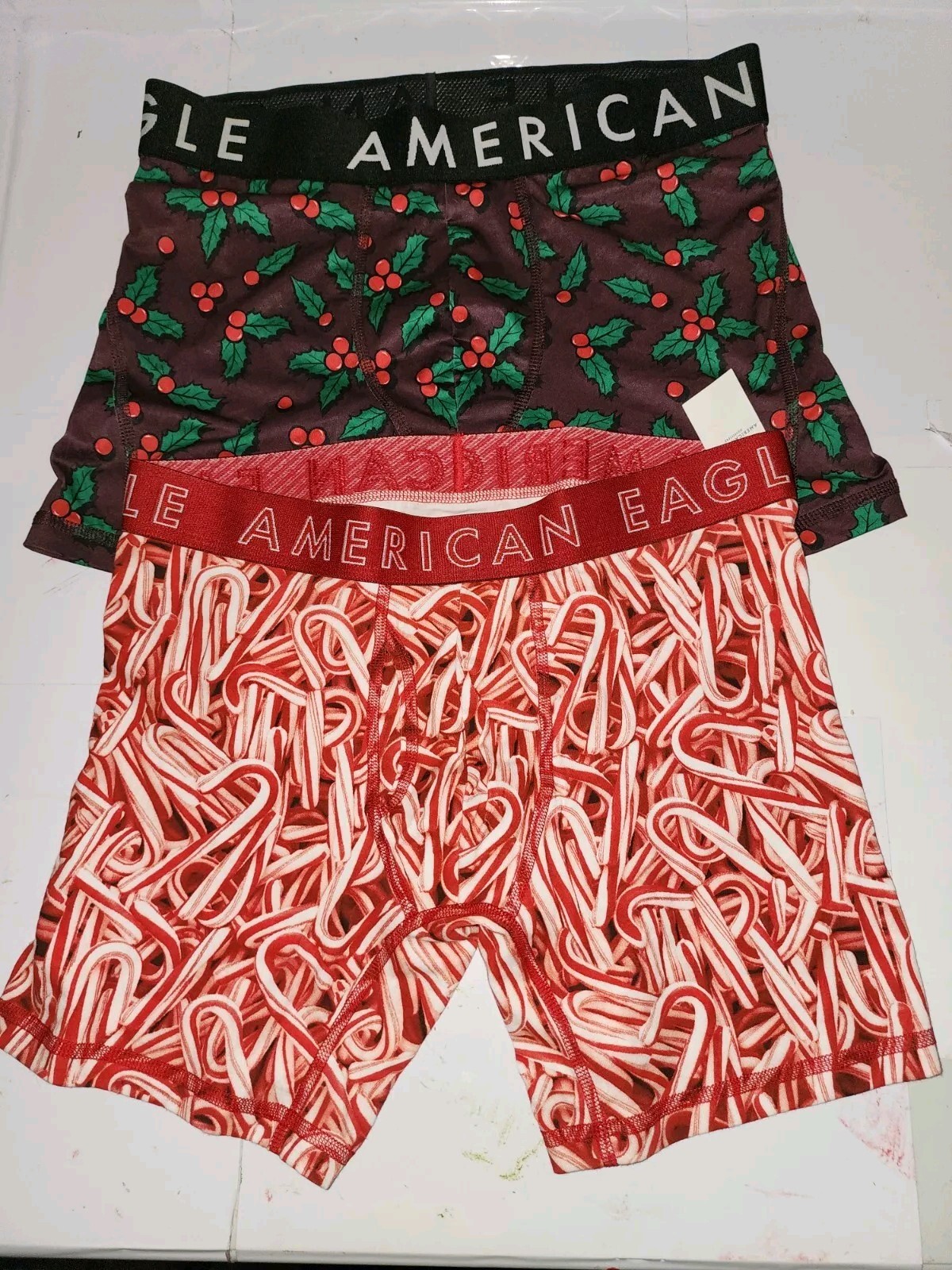 MENS AMERICAN EAGLE CHRISTMAS STRETCH BOXER BRIEF XS LOT FLEX BOXERS ...