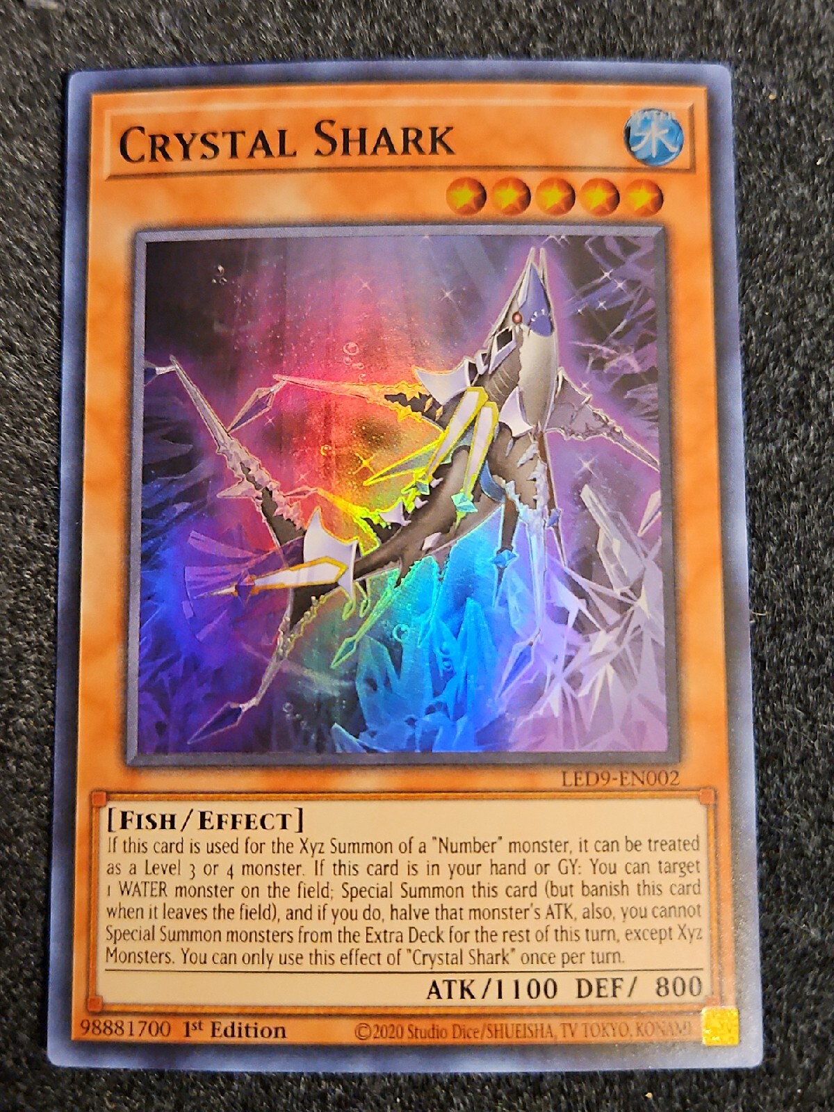 Yugioh! Duels from the Deep LED9-EN002 Crystal Shark Yu-gi-oh! NM | eBay