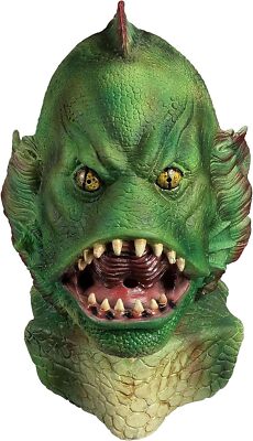 Gillbert Mask Sea Monster Green Fancy Dress Up Halloween Adult Costume ...