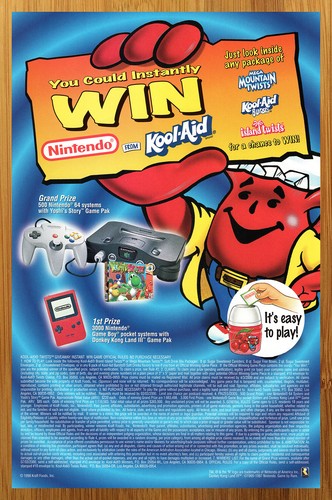 1998 Kool-Aid N64 Nintendo 64 Yoshi's Story Print Ad/Poster Art Game ...