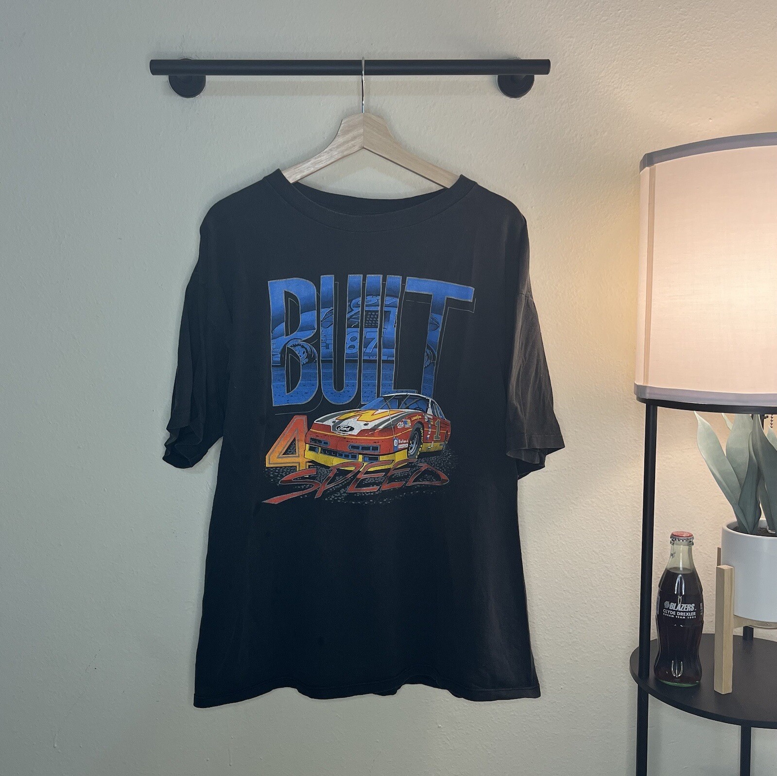 Vintage Built 4 Speed Ford Race Car Black T-shirt Si… - Gem
