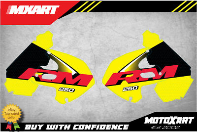 Retro Radiator Shroud stickers for Suzuki RM 250 1999 - 2000 RETRO RM ...